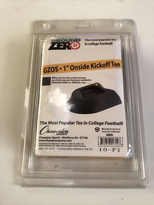 Champion Sports GZOS 1 in. Ground Zero Onside Kick Off Tee Black | eBay