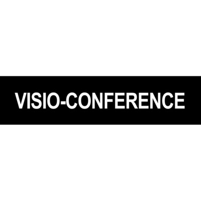 VISIO-CONFERENCE noir - 15x3.5cm - Sticker/autocollant | eBay