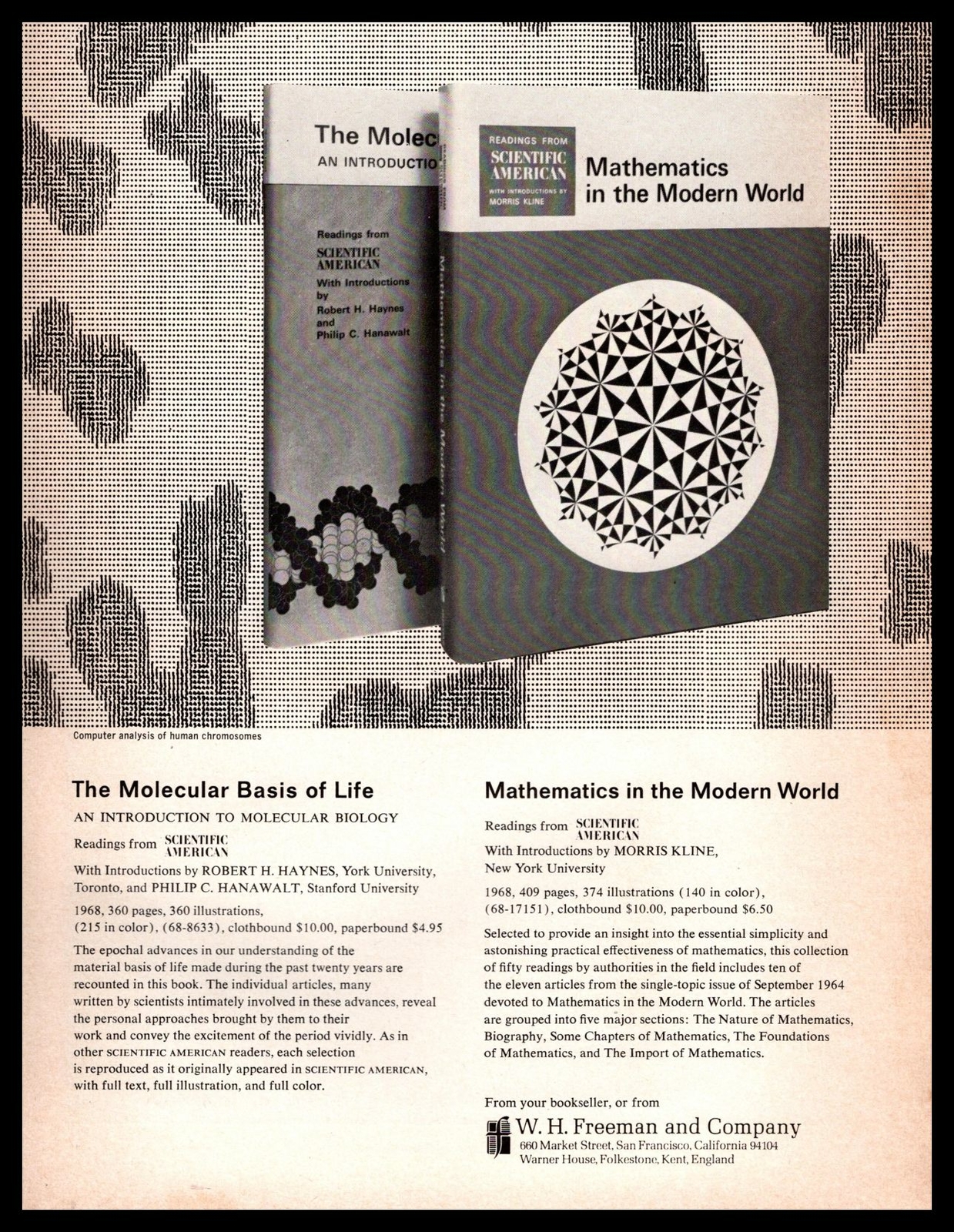 1968 W.H. Freeman "Mathematics In The Modern World" Book Vintage Print ...