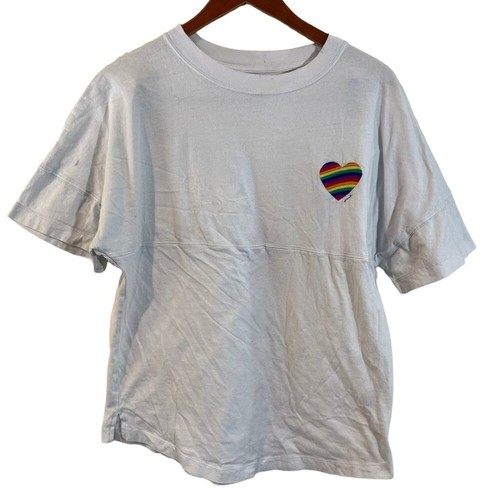 Victorias Secret PINK Gay Pride LGBTQ T Shirt XS Embroidered Rainbow ...