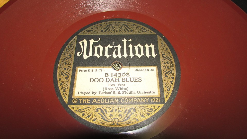 BAR HARBOR SOCIETY ORCHESTRA VOCALION 78 RPM RECORD 14303 DOO DAH BLUES ...