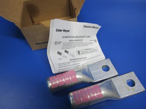 2 New Thomas & Betts Color Keyed Aluminum Lugs 5/8" Bolt 500 MCM 60172 ...