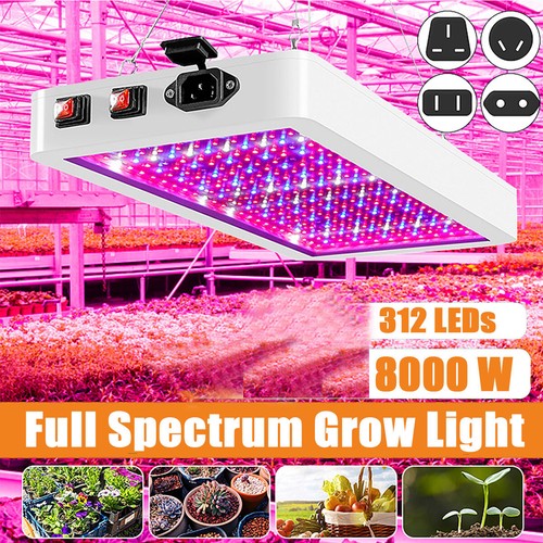 8000W 312 LED Grow Light Panel Plant Flower Veg Hydroponic UV Growing ...