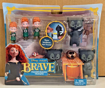 DISNEY PIXAR BRAVE TRANSFORMING TRIPLETS, BEARS MERIDA 2011 | eBay
