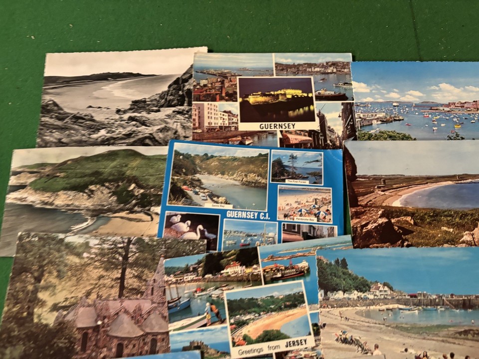 Job Lot collection x18 Vintage postcards Channel Islands Jersey ...