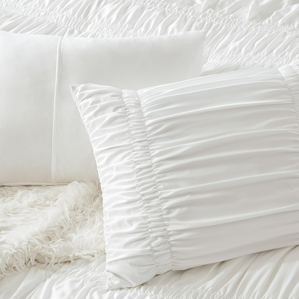 Intelligent Design Queen Comforter Set Ruched ID10-2483 Comforters ...