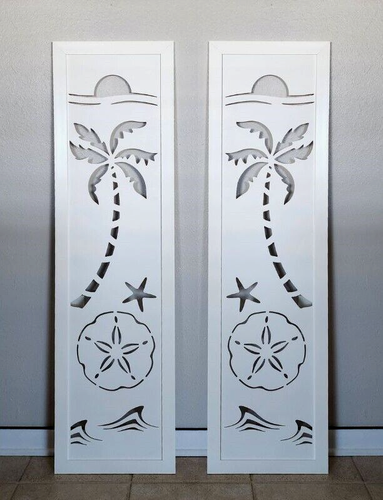 Decorative Window Shutters, Sand dollar Design, Sold in Pair of 2 ...