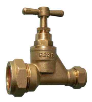 Brass 25mm MDPE x 15mm Stopcock Valve, Water Mains Stop-cock Valve ...