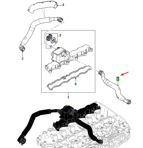JAGUAR F-PACE X761 Inlet Manifold Crankcase Breather Pipe AJ814169 NEW ...