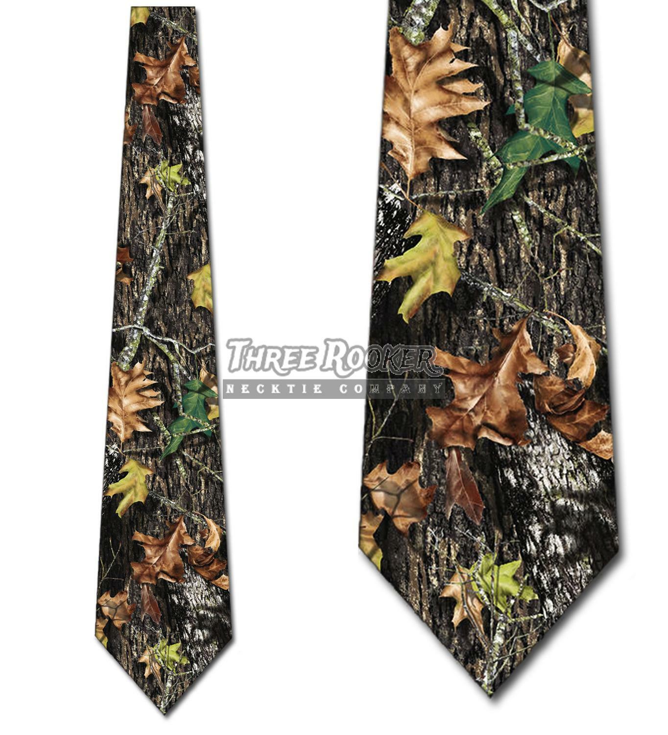 Camo Ties Mens Hunting Necktie Camouflage Leaves Tie | eBay