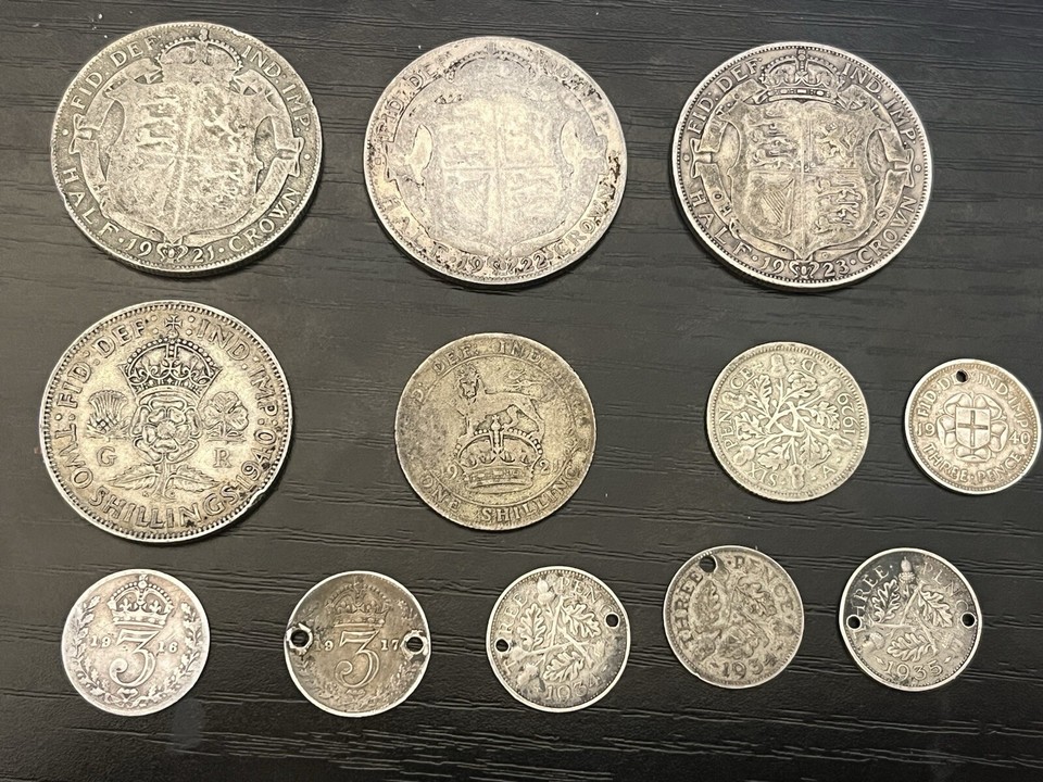 Lot Of Twelve (12) Great Britain Silver Coins | eBay