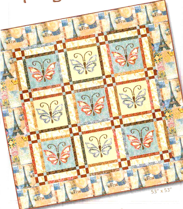 Nancy Rink Designs Quilt Pattern: 'Springtime in Paris" 53" x 53 ...