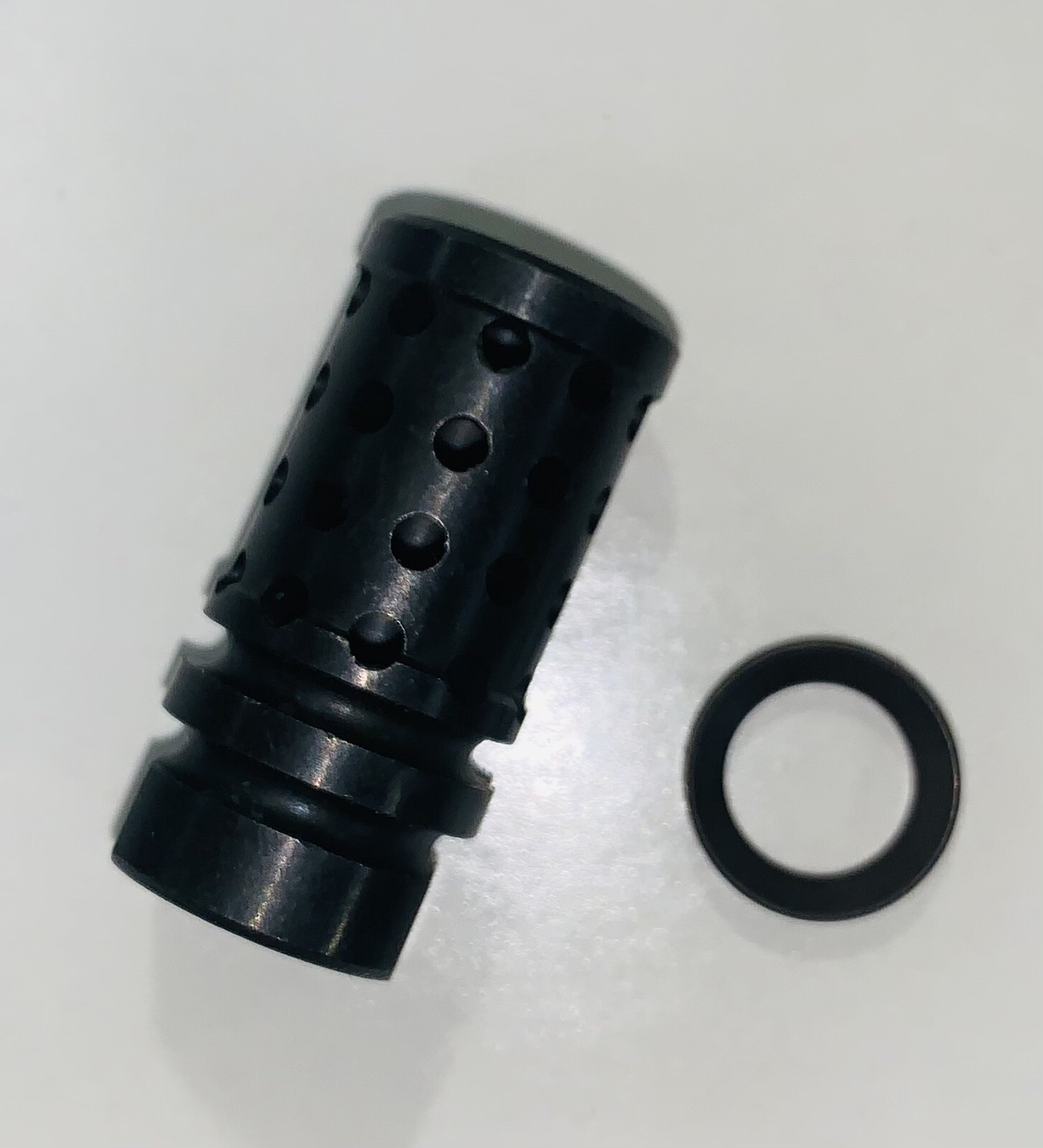 Steel Compact Muzzle Brake 1/2x28 TPI .223 .22LR 5.56With Crush Washer ...