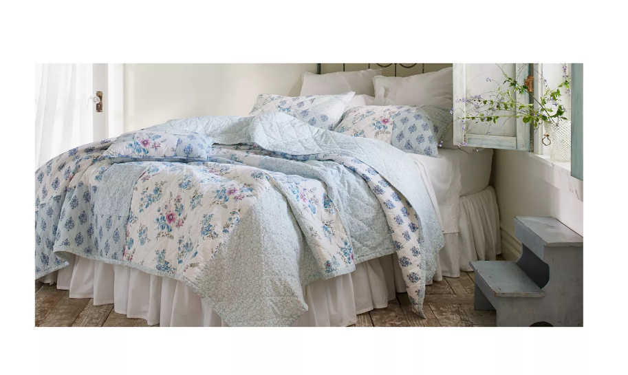 Simply Shabby Chic Blue Dascha Patchwork 2 PC TWIN QUILT SET NEW | eBay