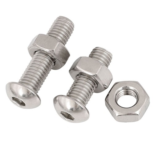 A2 Stainless Steel Socket Button Head Screws Allen Key Bolts & Hex Nut ...
