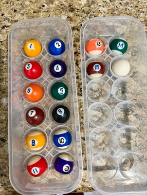 16 Pieces Small Pool Ball Set Mini Billiard Pool Balls Billiard Balls 1 ...