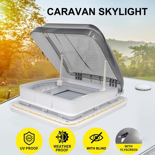 Caravan Motorhomes RV Roof Hatch Skylight 400X400 With Blind And LED ...