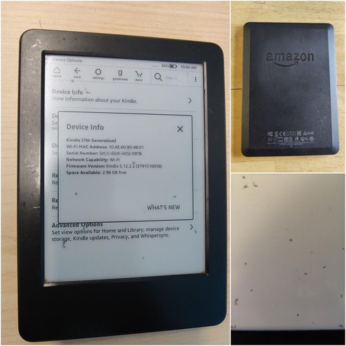 Amazon Kindle 7 4gb Wi-Fi WP63GW 6" touch screen eReader w. TINY SCREEN ...