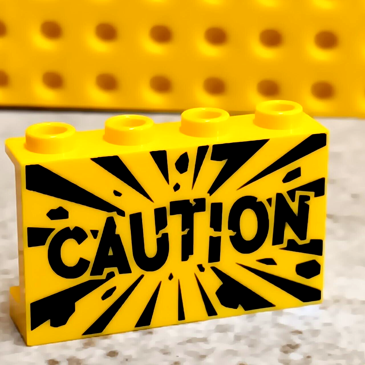 LEGO Construction Sign Caution Printed 1x4x3 Hazard Tape Line Police ...