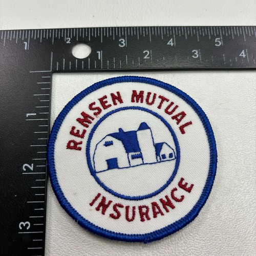 Vintage REMSEN MUTUAL INSURANCE Advertising Patch (Barn, Silo, Farm ...