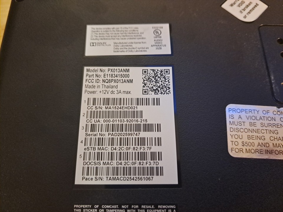 Xfinity XG1-P Cable TV Box PX013ANM | eBay
