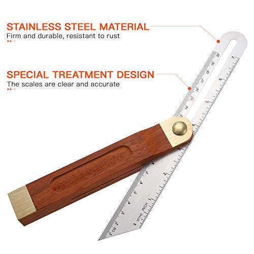 1PCS 9 Inch Sliding T-Bevel Gauge Woodworking T Bevel Angle Finder with ...