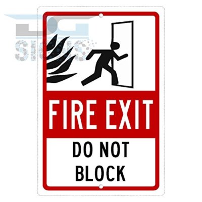 FIRE EXIT DO NOT BLOCK aluminum sign | eBay