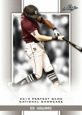 ED HOWARD 2019 "1ST EVER PRINTED" LEAF PERFECT GAME ROOKIE CARD #209 ...