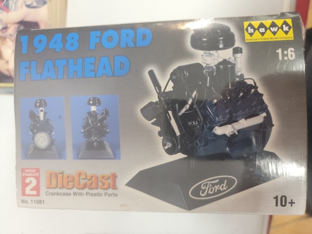 HAWK 1/6 Scale 1948 Ford Flathead V8 Model Kit Skill Level 2 Ages 10 ...