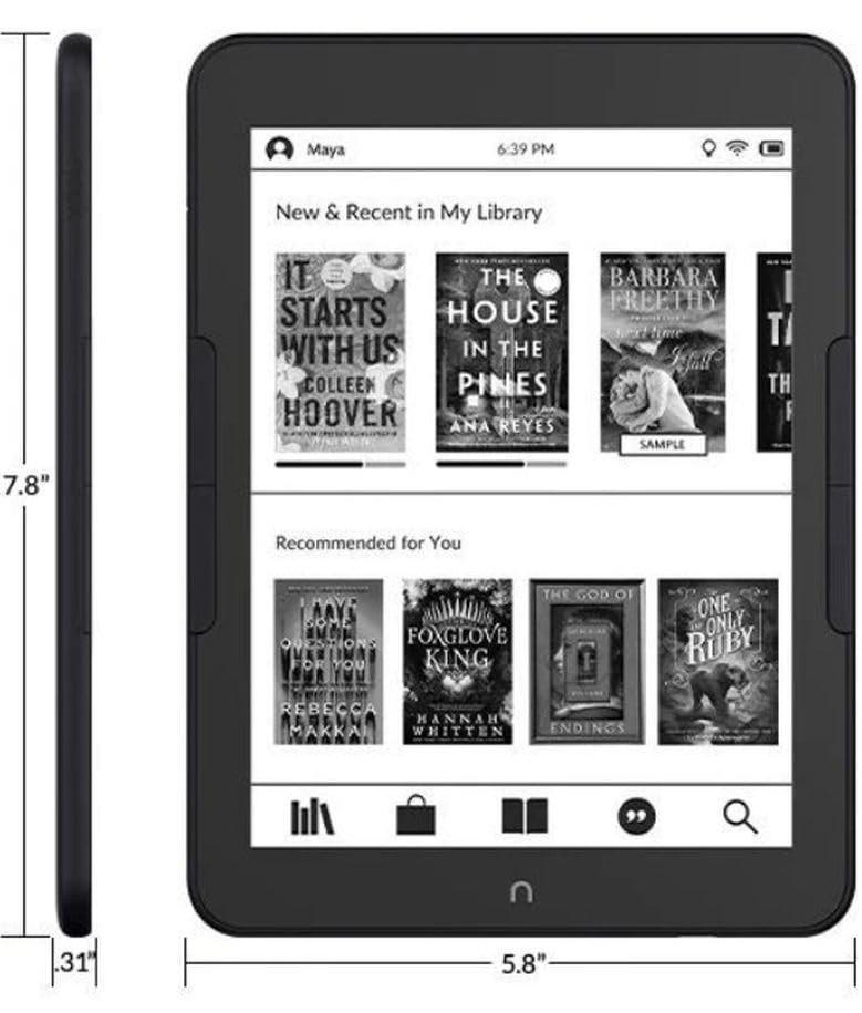 Barnes & Noble NOOK GlowLight 4 Plus eReader 7.8"" 32GB BNRV1300 ...