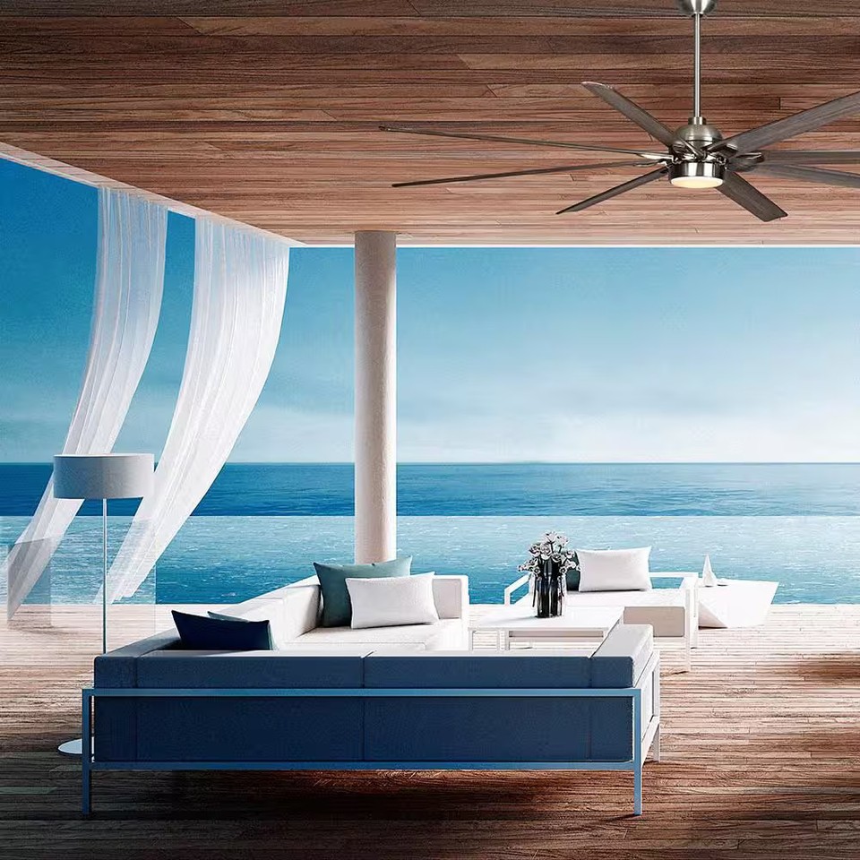 Cordoba 96 in. Indoor/Outdoor Ceiling Fan with Light & Remote Control ...
