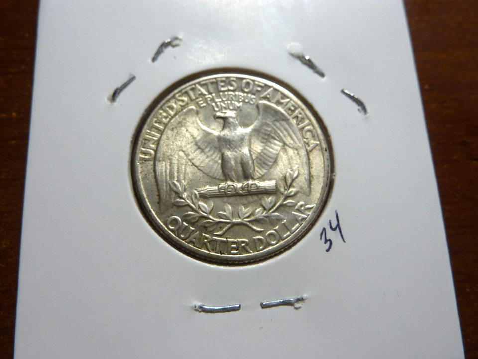 1934-p WASHINGTON QUARTER AU/BU *Light Motto* | eBay