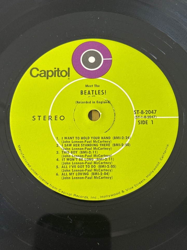 NM MEET THE BEATLES '69 CAPITOL ST 8-2047 RECORD CLUB PRESSING EDITION ...