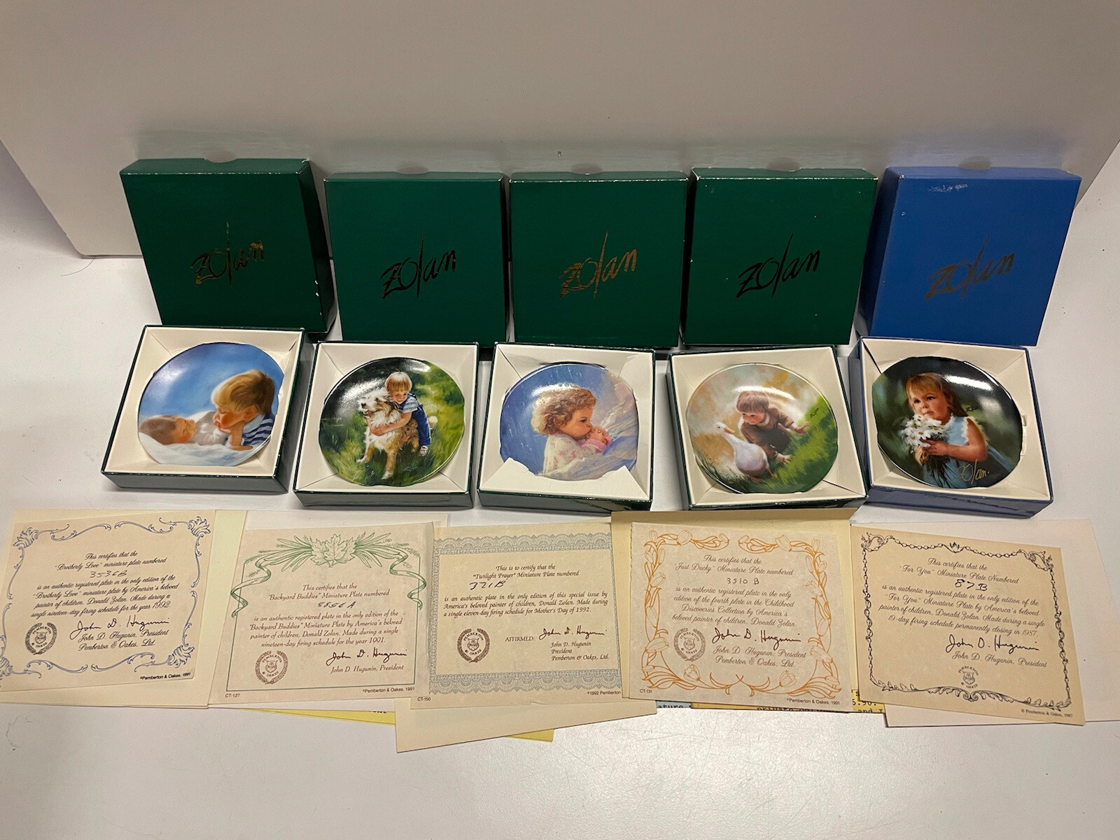 Lot of 5 Zolan's Children and Pets Collector Plates Moment Discovery ...