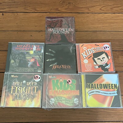 7 HALLOWEEN CD LOT NEW SEALED Kids Scary Stories & Spooky Sounds Fright ...
