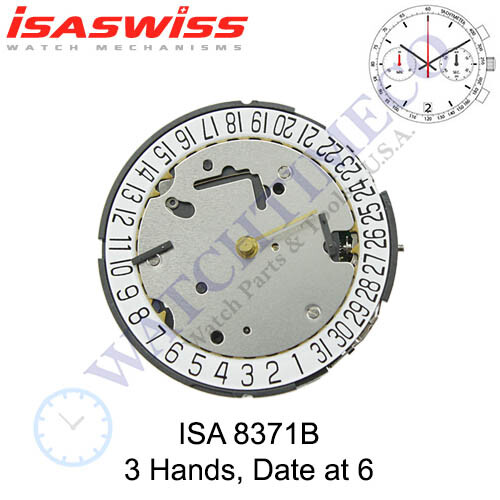 Genuine ISA 8371 (6371) Hands Chronograph Watch Movement | eBay