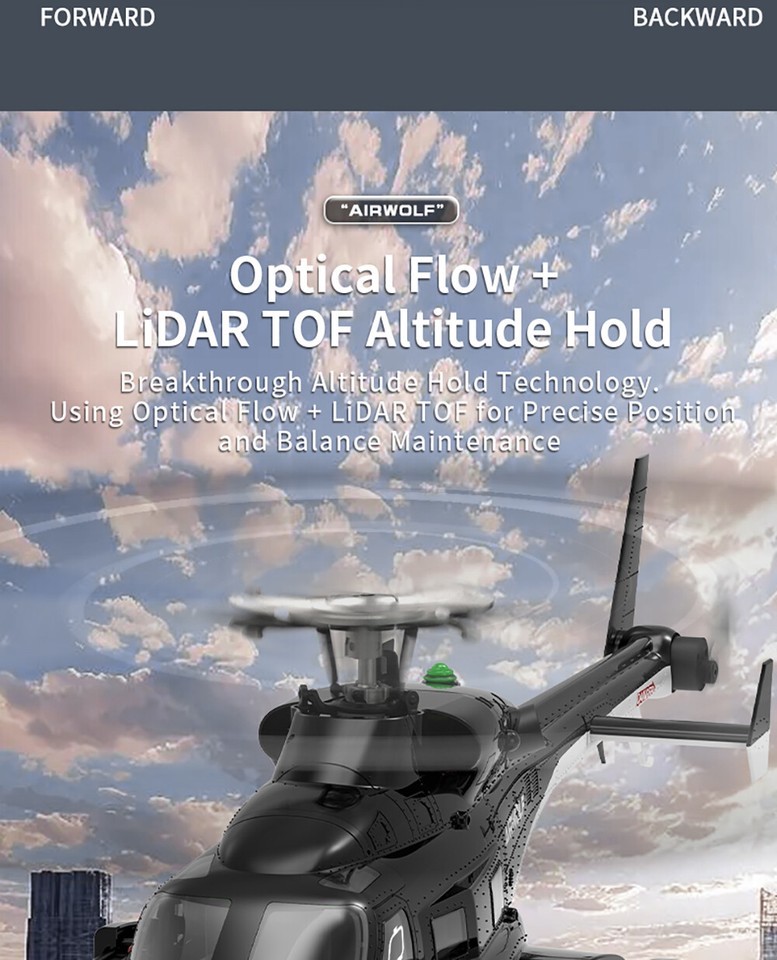 YUXIANG F02S Airwolf 9CH 2.4G GPS 3D Optical Flow RC RTF Helicopter 2 ...