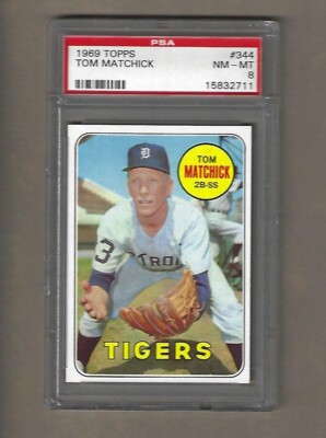 1969 TOPPS TOM MATCHICK # 344 PSA 8 | eBay