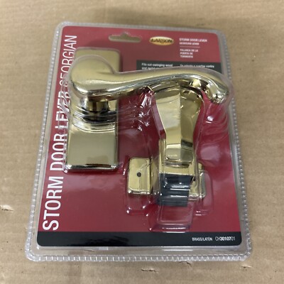New Larson Georgian Brass Lever Storm Door Latch CH3010701 Larson ...