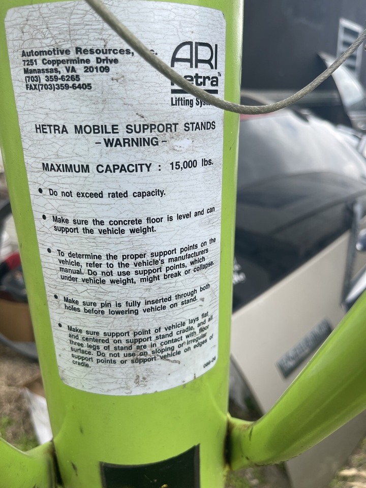 15000 LB Capacity Heavy Duty Jack Stands by ARI HETRA | 2 Pack (2)