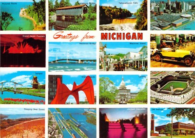 Greetings from Michigan-Multiview- Unposted Postcard M9 | eBay