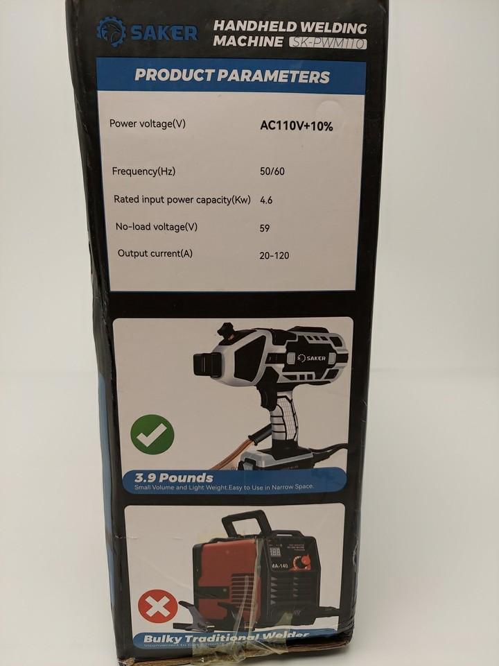 Saker Portable Electric Welding Machine,110V Portable Welder Handheld ...