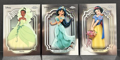 2024 Topps Chrome Disney Princess Jasmine Snow White Tiana Base Lot 3 ...