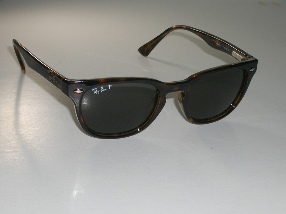 RAY BAN RB4140 710/58 TORTOISE POLARIZED CRYSTAL SLEEK WAYFARER ...