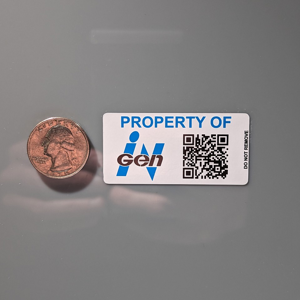 Ingen Asset Tags (Vinyl Decal Sticker, Car laptop window tumbler water ...