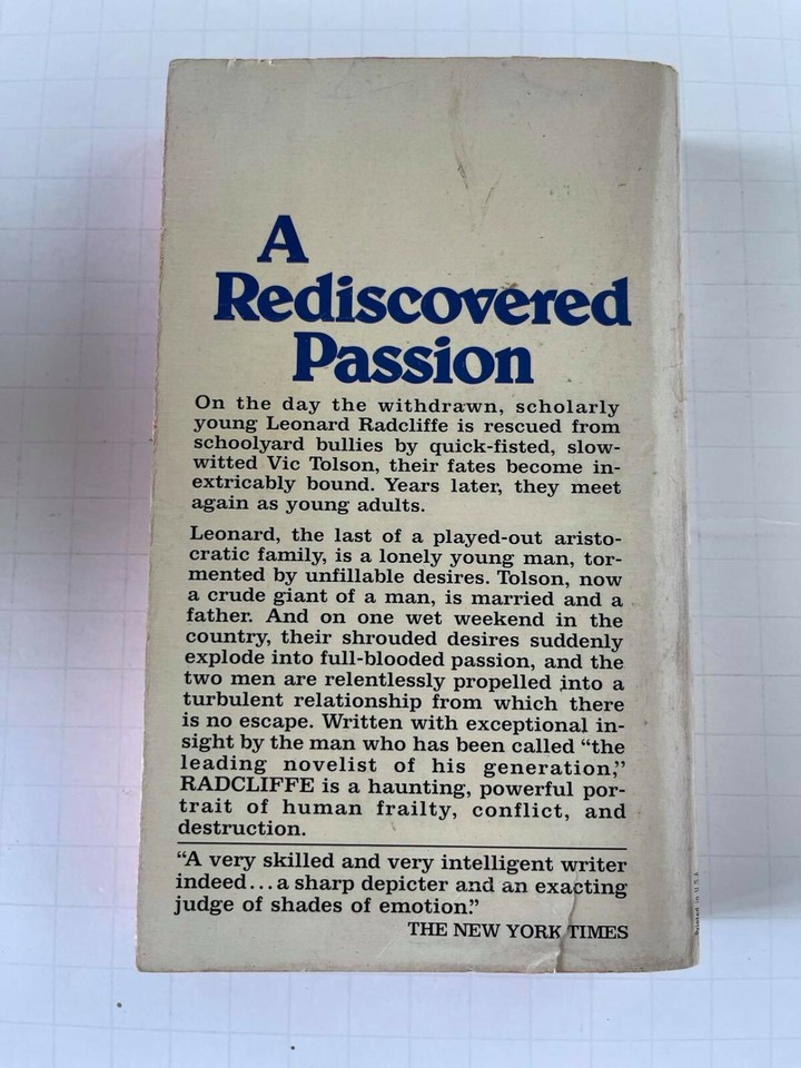 Radcliffe by David Storey Avon Books Third Printing - Gay Themed | eBay