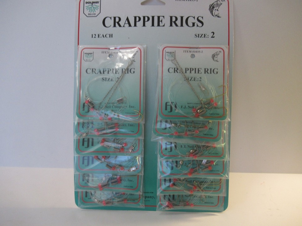 PERCH CRAPPIE PANFISH RIGS 2 DROP HIGH LOW CHOOSE SIZE & QUANTITY SAVE ...