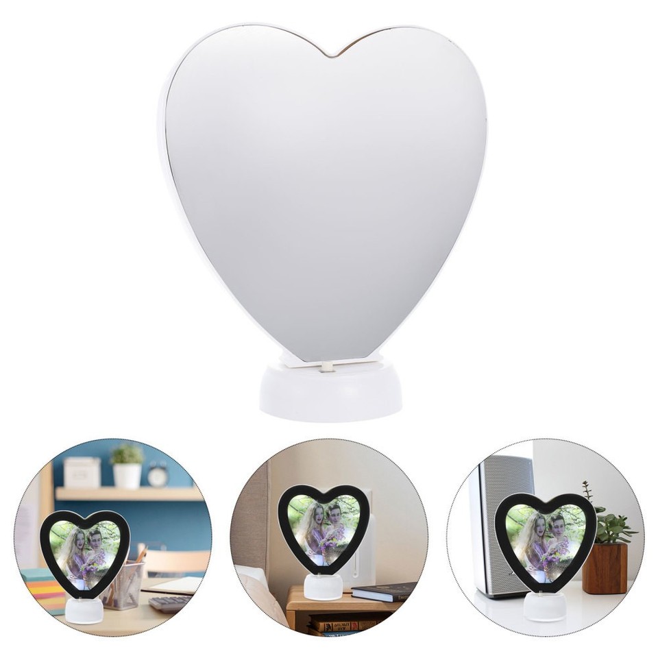 Luminous Photo Frame Heart Shaped Holder Cute LED Night Light ...