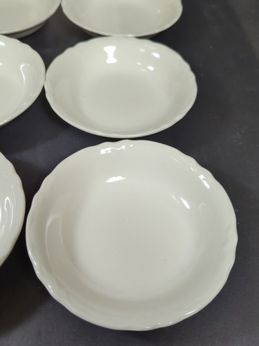 Vtg Berry Fruit Dessert Bowls Scalloped Edge Lot Of 7 Decorative White ...