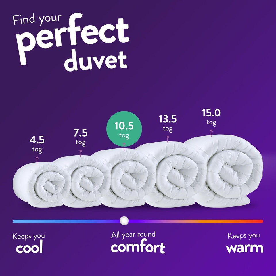 Slumberdown Double Duvet 10.5 Tog - All Seasons, UK-Made, Non ...